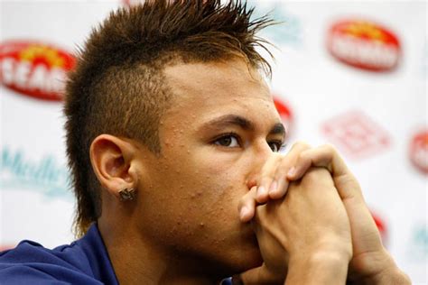 Neymar Mohawk Hair Style Golden Pics