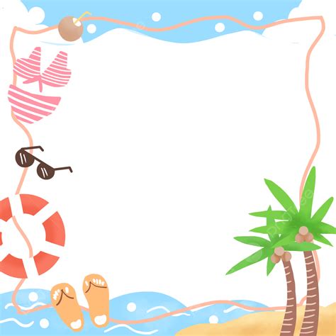 Summer Page Borders Clip Art