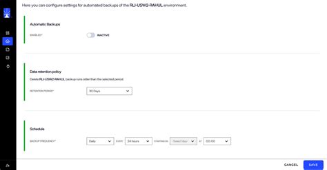 Schedule Automated Environment Backups Radiant Logic Documentation