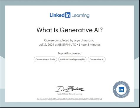 arya chaurasia on linkedin linkedin learning generative ai artificial intelligence ai tools