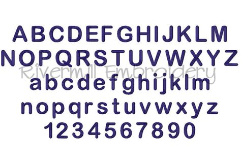 Rounded Block Machine Embroidery Font Alphabet 1 1 2 Etsy