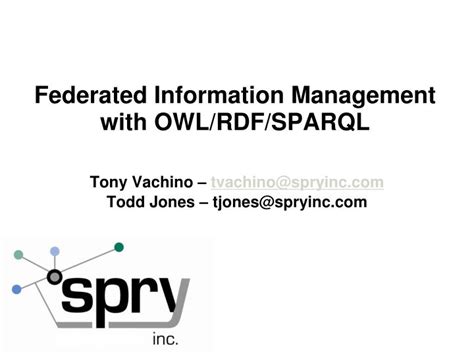 Ppt Federated Information Management With Owlrdfsparql Powerpoint
