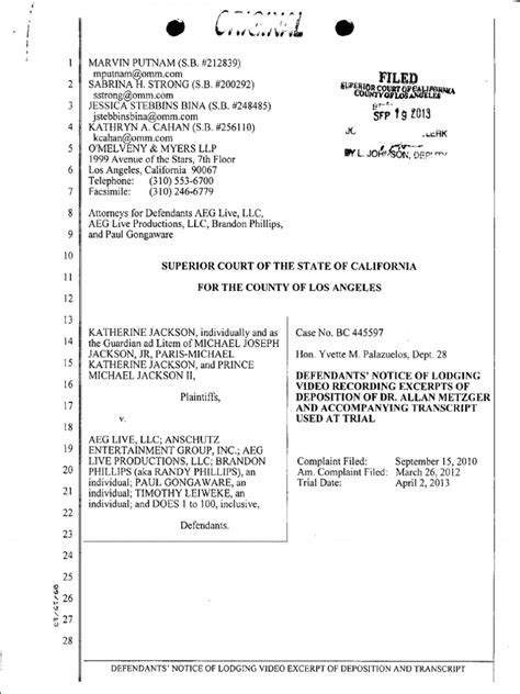 Dr Allan Metzger Deposition Transcript Pdf