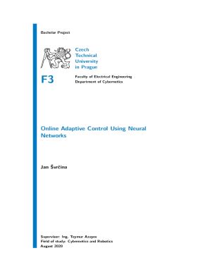 Fillable Online Dspace Cvut Online Adaptive Control Using Neural