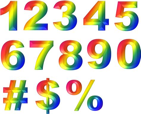 Download Colorful3 D Numbersand Symbols