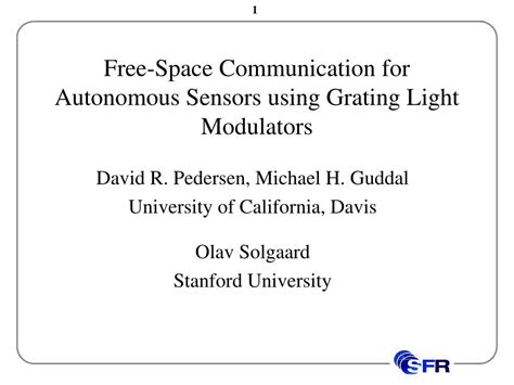 Ppt Free Space Communication For Autonomous Sensors Using Grating