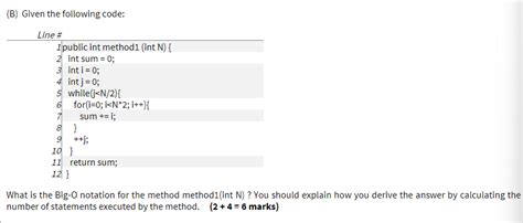 Solved B Given The Following Code Line