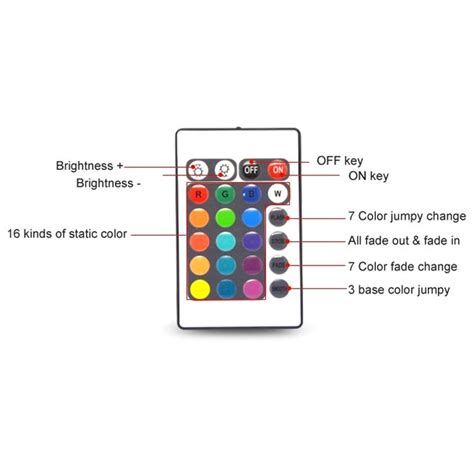 Key IR Infrared Controller V DC For RGB LED Strip Light V DC