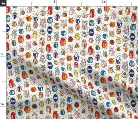 Doodle Bugs Small Repeat Fabric Spoonflower