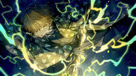 Zenitsu Agatsuma Lightning Breath Of Thunder Kimetsu No Yaiba 4k