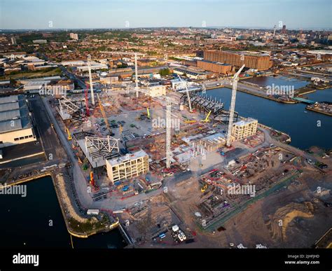 A General Aerial View Of Bramley Moore Dock During The Construction Of
