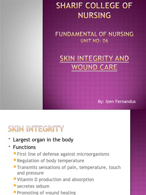Uint No 6 Skin Integrety Pdf Wound Wound Healing