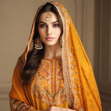 Premium Photo A Fashion Women Indian And Pakistani Drass Wedding Clothing