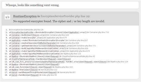 laravel5 1でno supported encrypter found the cipher and or key length