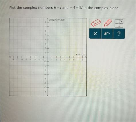 solved plot the complex numbers 6 i and 4 3i in the complex