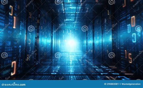 Binary Code Digital Technology Background As A Tunnel Stock Illustration Illustration Of