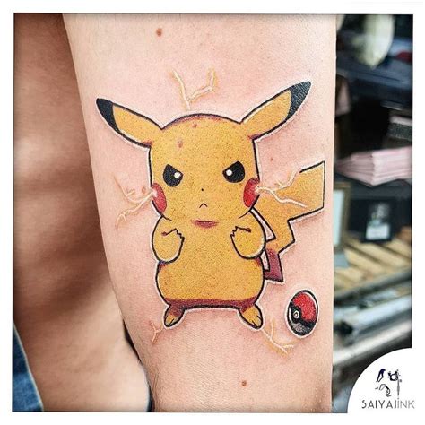 Pikachu Lightning Tattoo Surfing Pikachu Tattoo Pikachu Thunderbolt