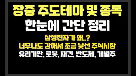 삼성전자가 왜 너무나도 강해서 조금 낯선 주식시장 유리기판로봇반도체바이오전고체배터리 레인보우로보틱스필옵틱스클로봇셀바스ai휴림로봇제주반도체
