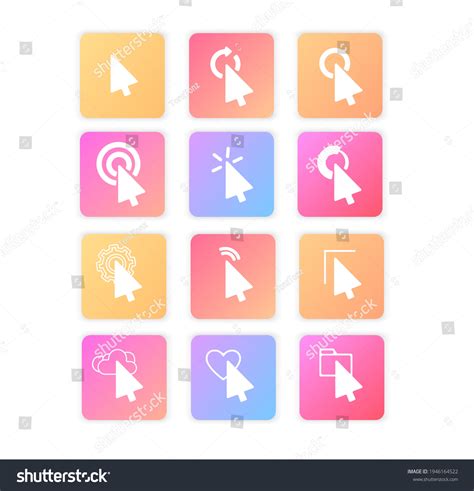 Pointer Click Icon Clicking Cursor Pointing เวกเตอร์สต็อก ปลอดค่า
