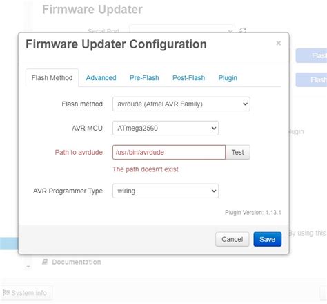 Error When Configuring Firmware Updater · Issue 305 · Octoprintoctoprint Firmwareupdater · Github