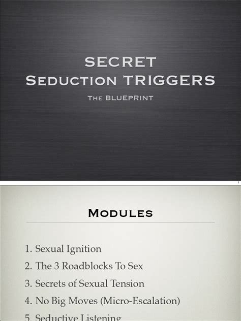 Secret Seduction Triggers Blueprint Pdf Nonverbal Communication