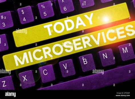Text Caption Presenting Microservices Internet Concept Software