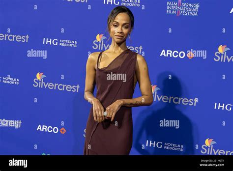 Palm Springs Usa 03rd Jan 2025 Zoe Saldaña Attends The Arrivals Of
