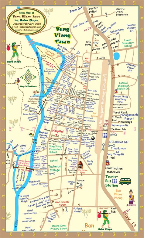 Vang Vieng Town Map