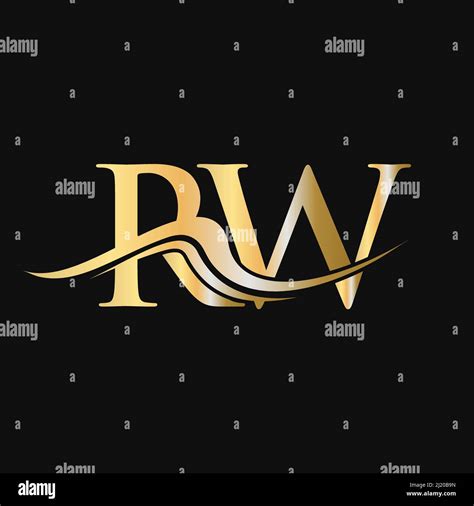 Letter Rw Logo Design Initial Rw Logotype Template For Business And