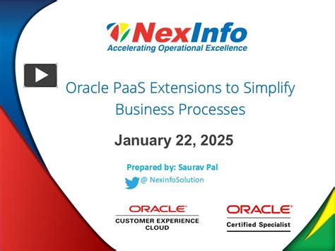 Nexinfo Oracle Paas Webinar Presentation Free To Download