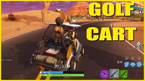 Fortnite Golf Cartall Terrain Kart Gameplay Youtube