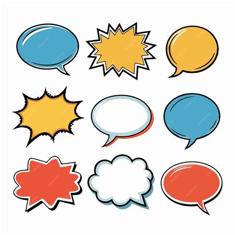 Comic Style Speech Bubbles Collection Premium Ai Generated Vector