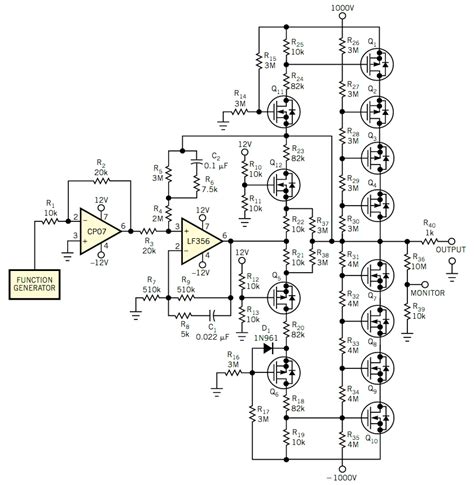 High Voltage Amplifier Uses Simplified Circuit Edn