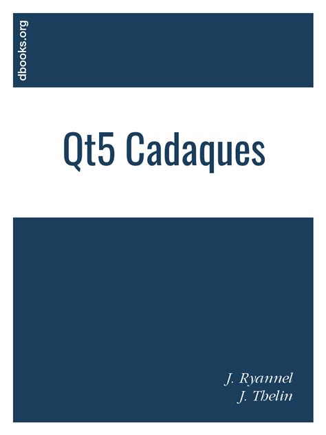 Qt5 Cadaques Pdf Free Download Books