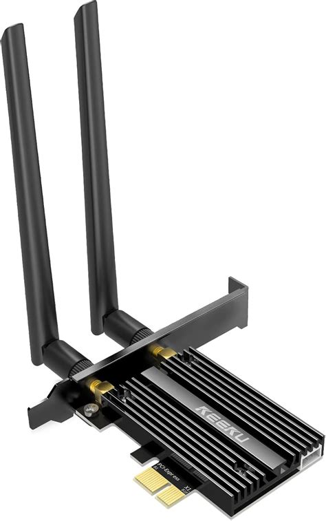 Keeku Wifi 6 Network Card Pcie Wifi Card Ax1800mbps Bluetooth 5 2 Heat Sink 802 11ax 2 4ghz