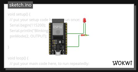 Led Blinking Esp32 Wokwi Esp32 Stm32 Arduino Simulator