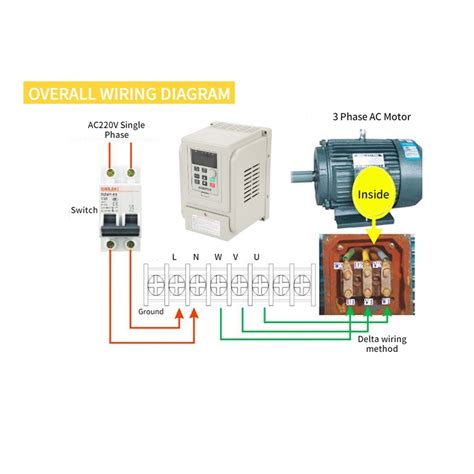 4kw 20a single to 3 phase single phase variable frequency drive