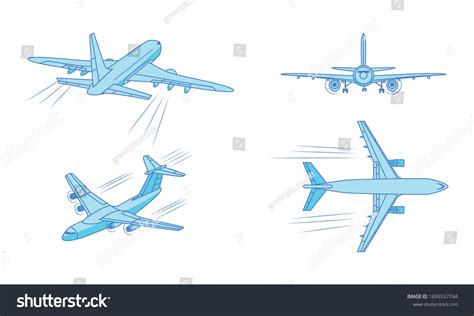 흰색 배경에 다른 유형의 파란색 패싱 스톡 벡터로열티 프리 1699537744 Shutterstock