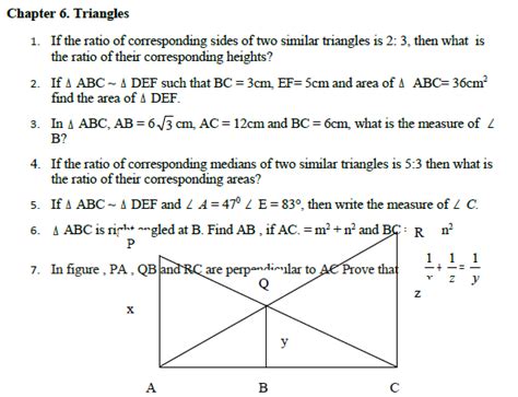 Cbse Class 10 Maths Hots Similar Triangles