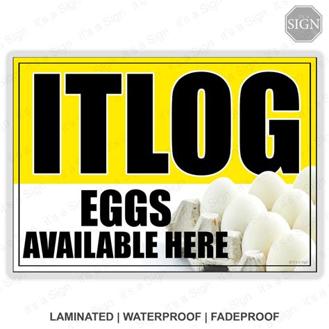 Itlog Eggs Available Here Sari Sari Store Sign Laminated Signage