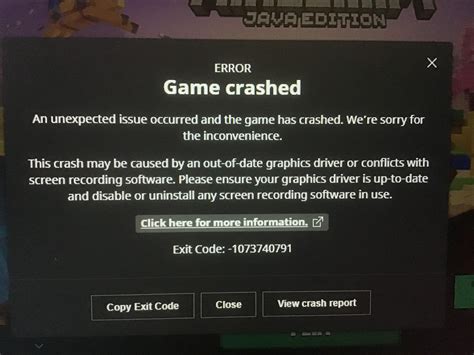 I Keep Crashing And Getting This Error Code Rminecraft