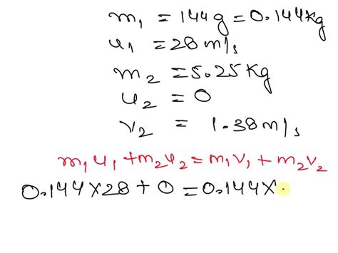 A Baseball Of Mass M1 0 31 Kg Is Thrown At A Concrete Block M2 5 25