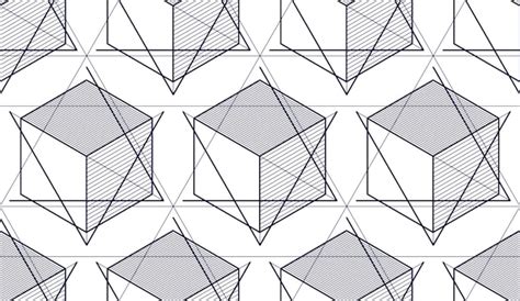 Premium Vector Geometric 3d Lines Abstract Seamless Pattern Vector Background Technology