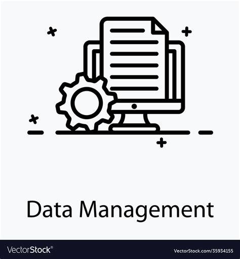 Data Management Royalty Free Vector Image Vectorstock