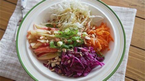 양배추와 사과를 매일 이렇게 먹으면 뱃살이 절로 빠져요 맛있는 다이어트 샐러드 만들기 위에 좋은 음식 Youtube