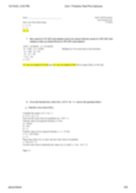 SOLUTION Unit 1 Practice Test Pre Calculus Studypool