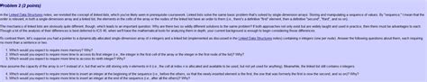 Solved Problem 2 2 Points In The Linked Data Structures