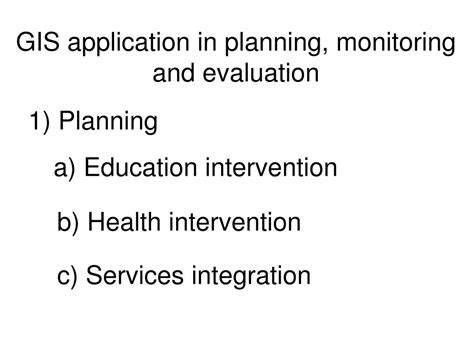 PPT GIS Potentials Application In Monitoring And Evaluation PowerPoint Presentation ID