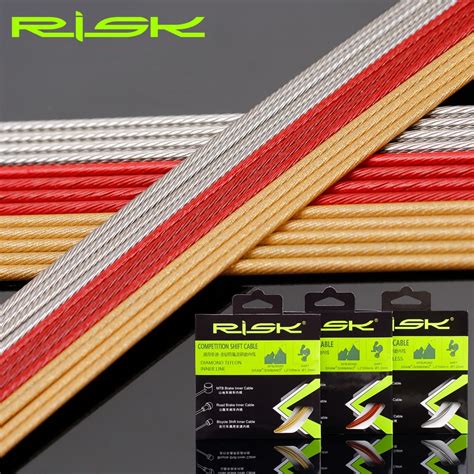 Risk 스테인레스 스틸 연삭 내부 라인 Mtb로드 바이크 코팅 변속 브레이크 케이블 라인 자전거 전방 후방 변속기케이블