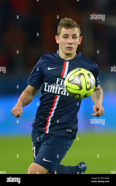 Psgs Lucas Digne During The French First League Soccer Match Paris
